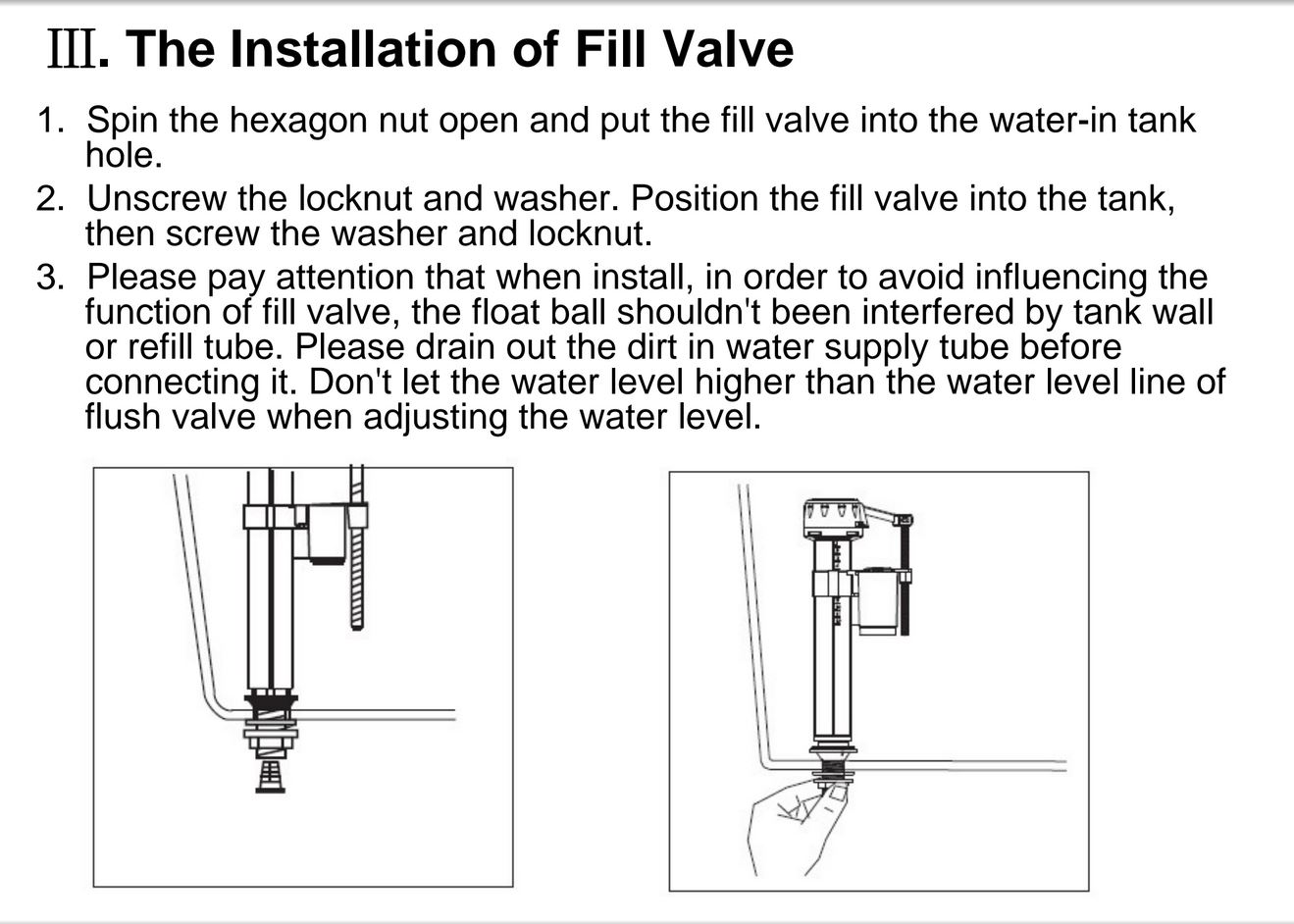 WDI Fill Valve Maintenence Instructions – Gerber USA